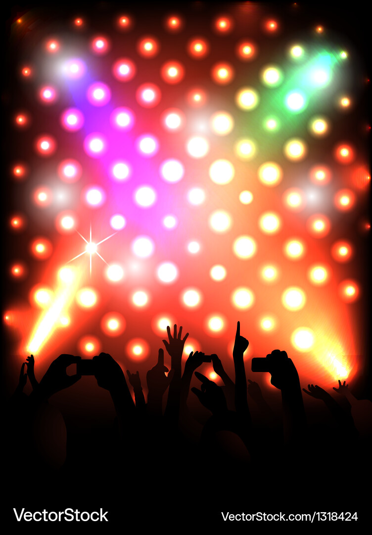 Concert crowd Royalty Free Vector Image - VectorStock