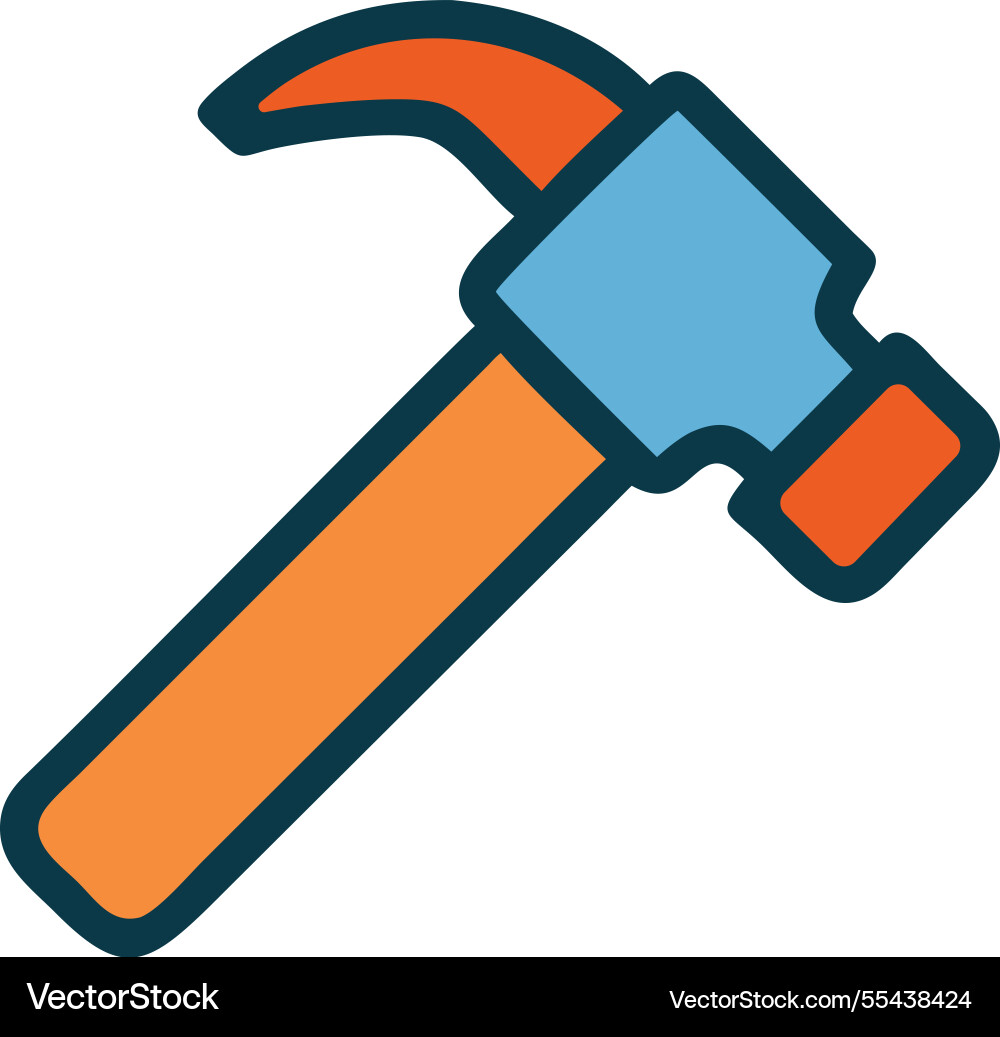 Construction hammer tool Royalty Free Vector Image