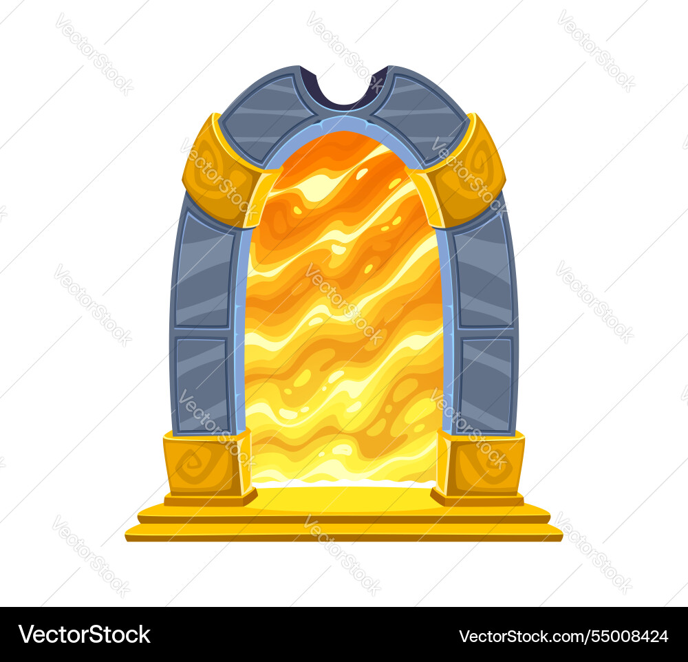 Fantasy game magic portal door witchcraft Vector Image