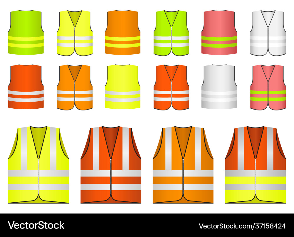 Safety vest design isolated on white background Vector Image