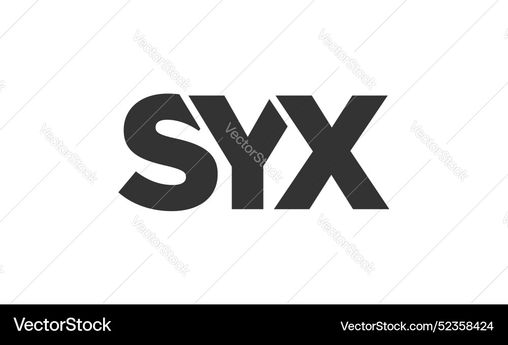 Syx logo design template with strong and modern Vector Image