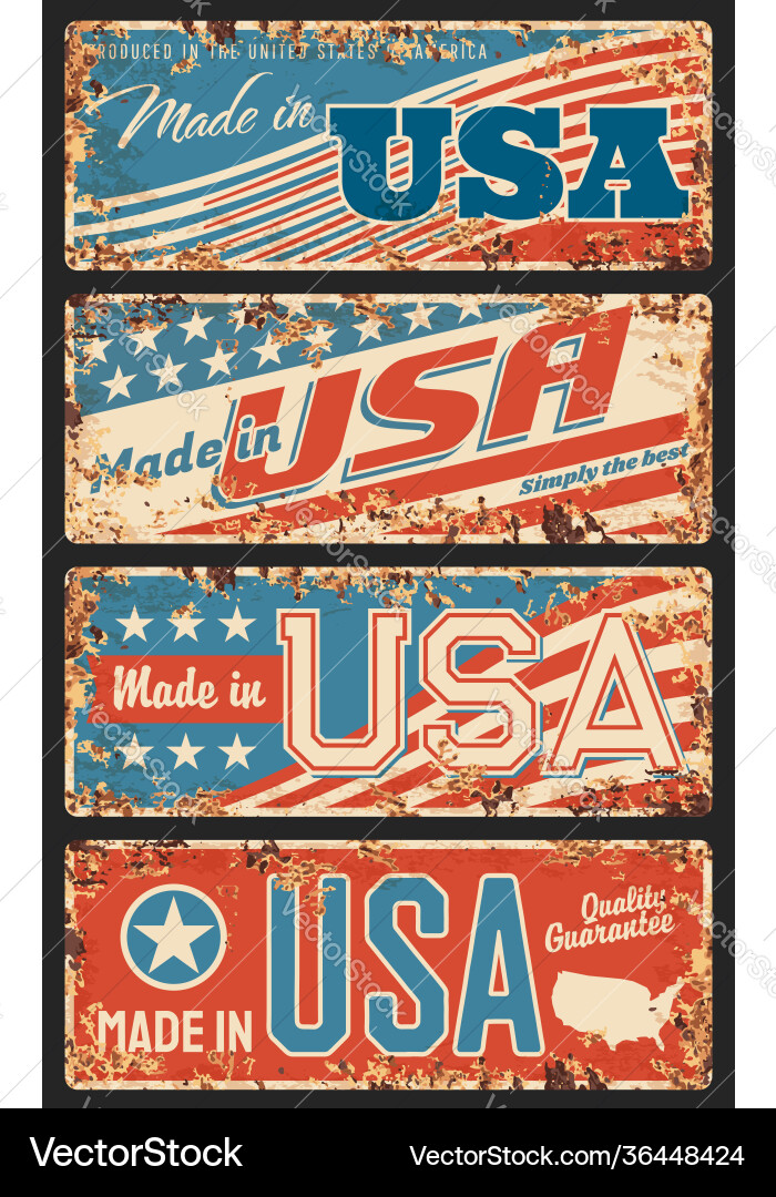 Vintage USA Rustic Signboard Royalty Free Vector Image