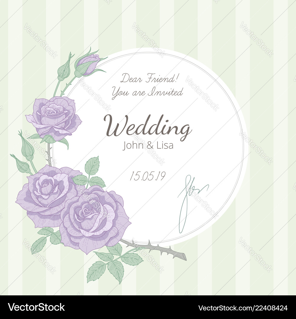 Wedding invitation background Royalty Free Vector Image