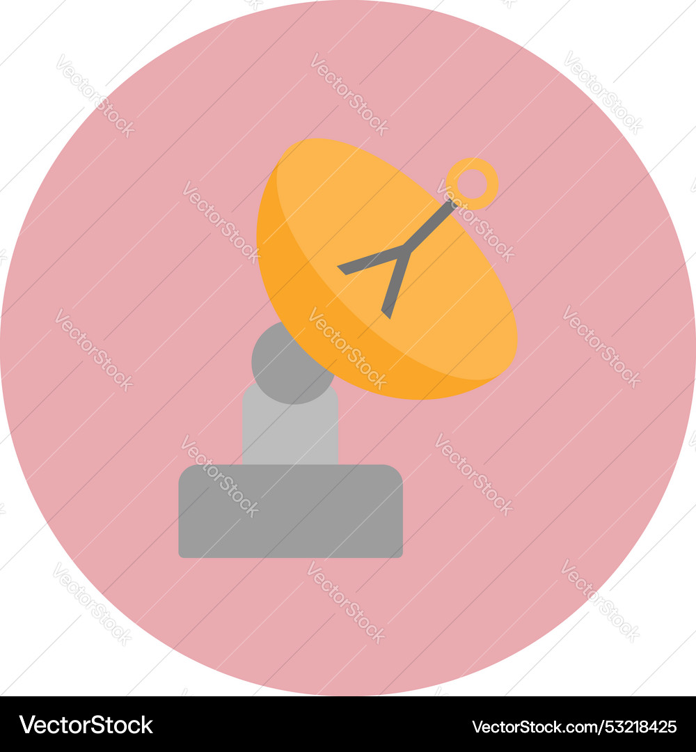 Antena flat circle icon Royalty Free Vector Image