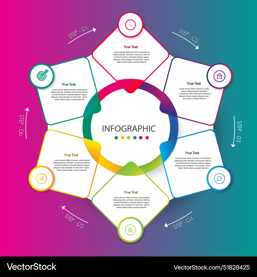 Creative infographic template design brand info Vector Image