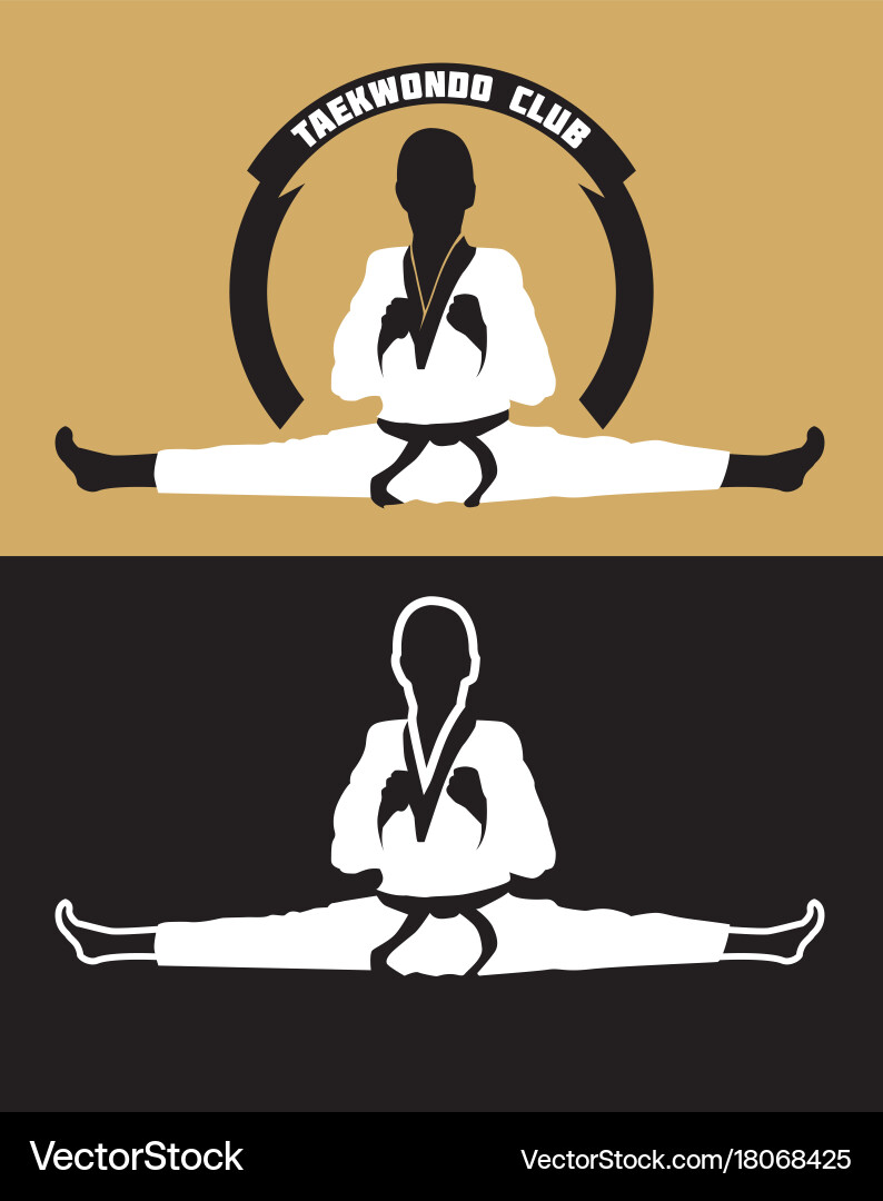 Karate club logo Royalty Free Vector Image - VectorStock