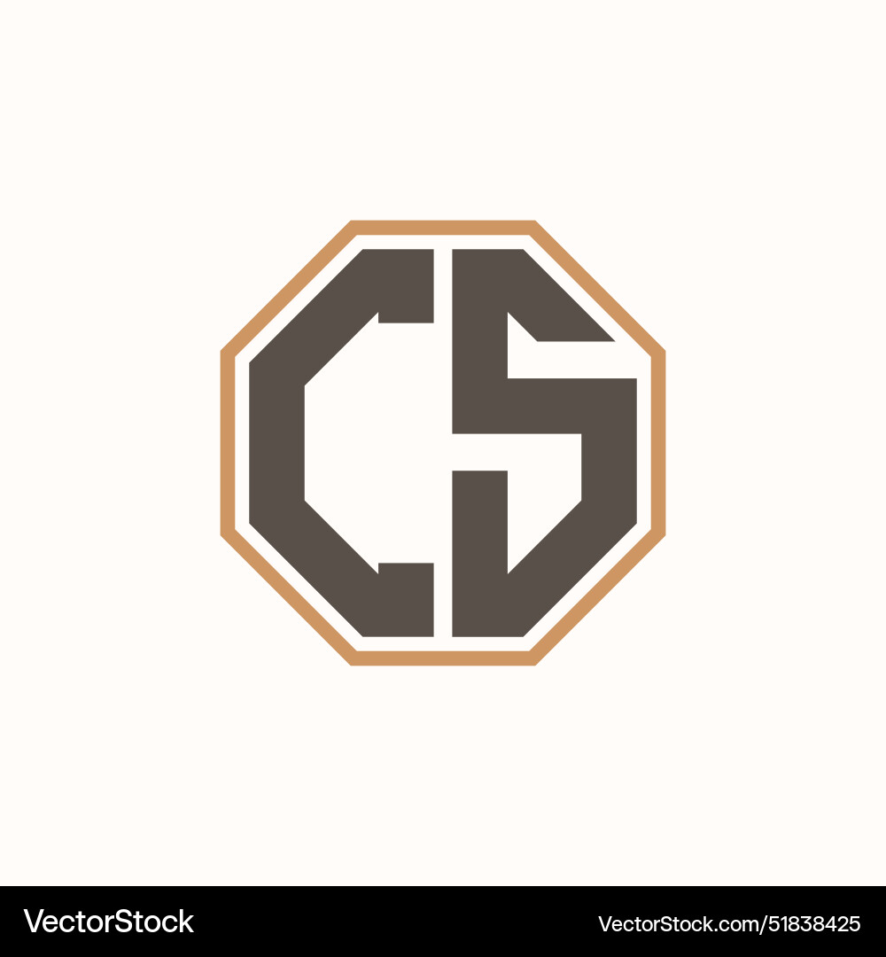 Modern letter cs logo for corporate business Vector Image