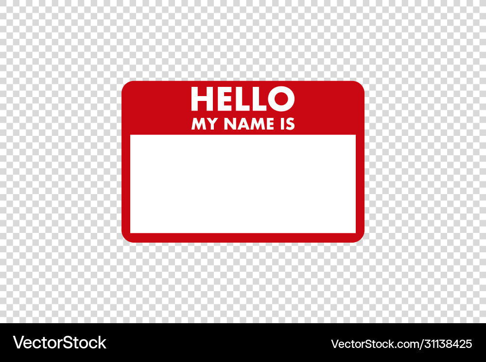 Name Tag Sticker - Hello My Name Is Royalty Free Vector