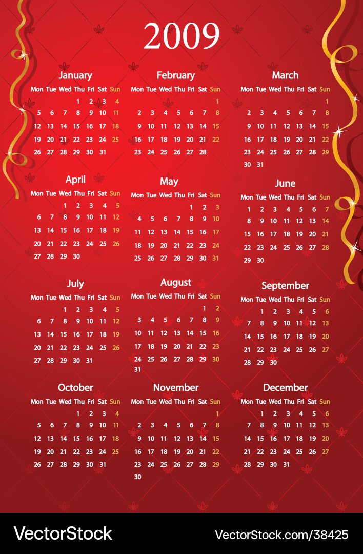 Red calendar Royalty Free Vector Image - VectorStock