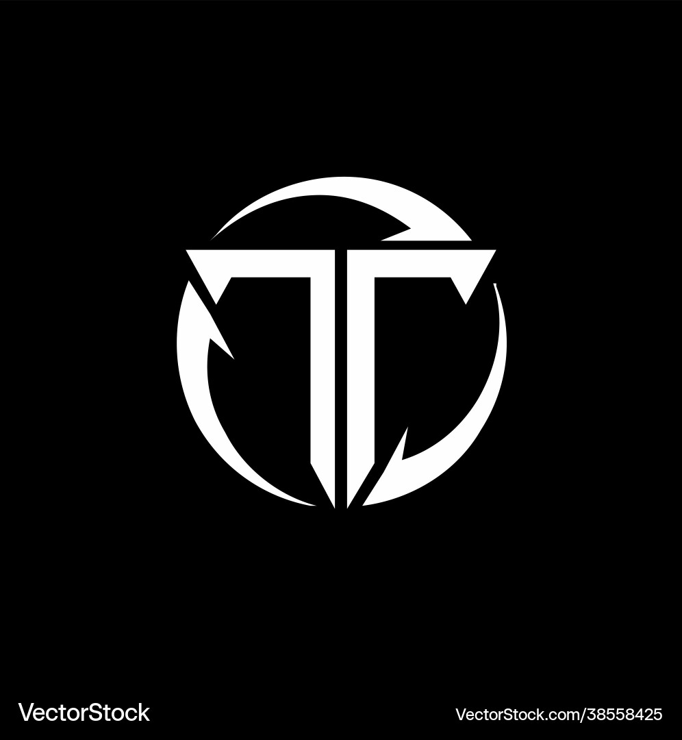 Tt logo monogram design template Royalty Free Vector Image