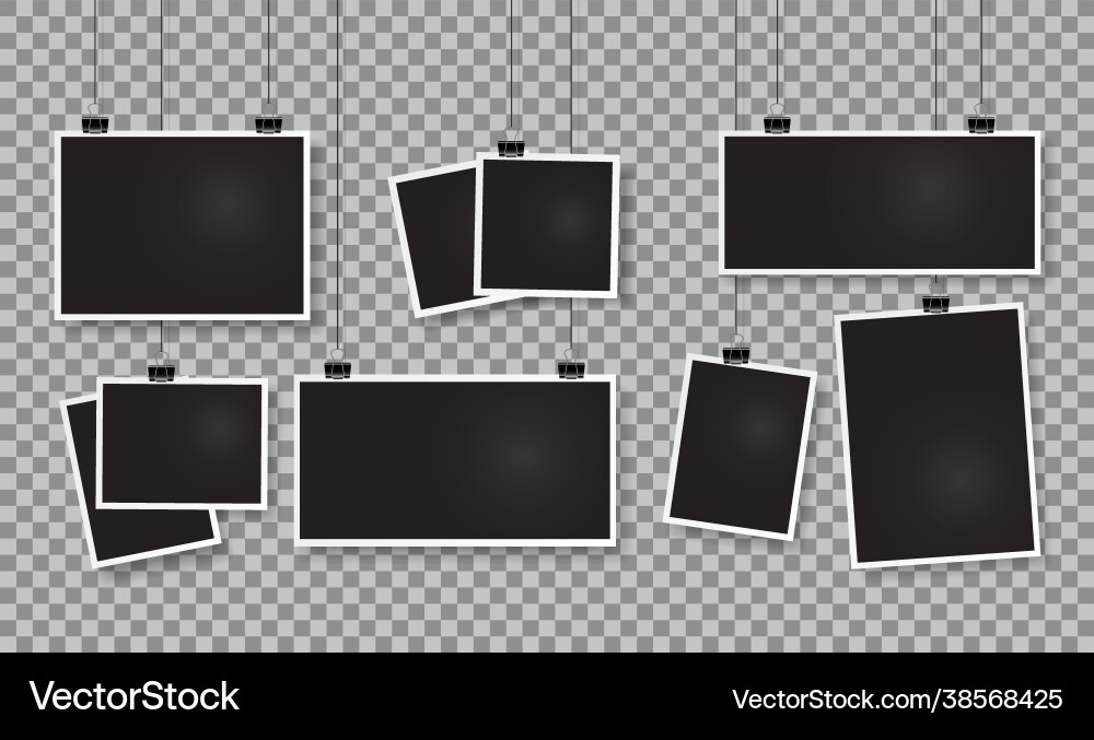 Vintage Photo Clips Royalty Free Vector Image - VectorStock