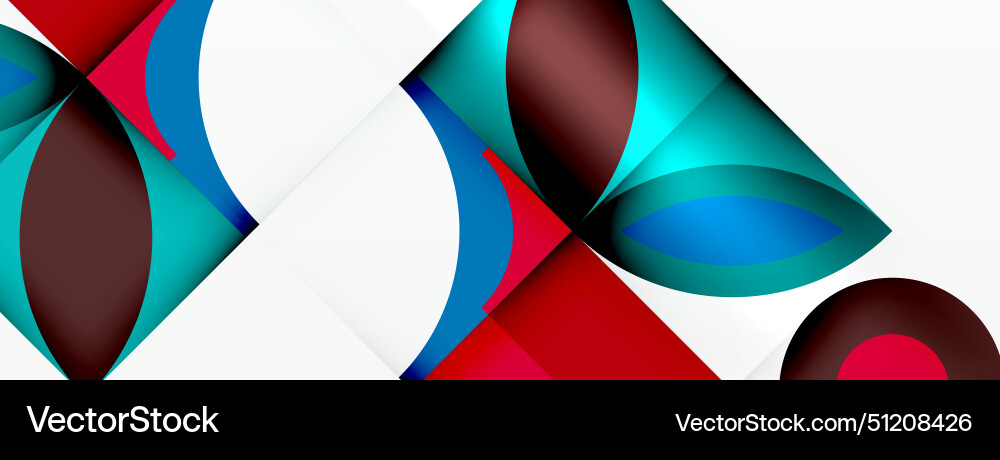 Artistic pattern with red blue and brown shapes Vector Image