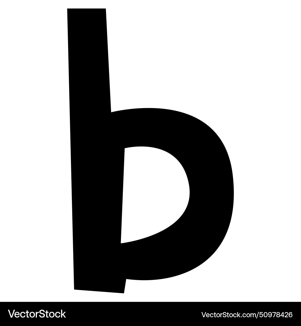 English alphabet b 2 Royalty Free Vector Image