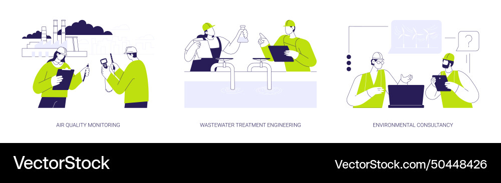 Environmental engineer abstract concept Royalty Free Vector