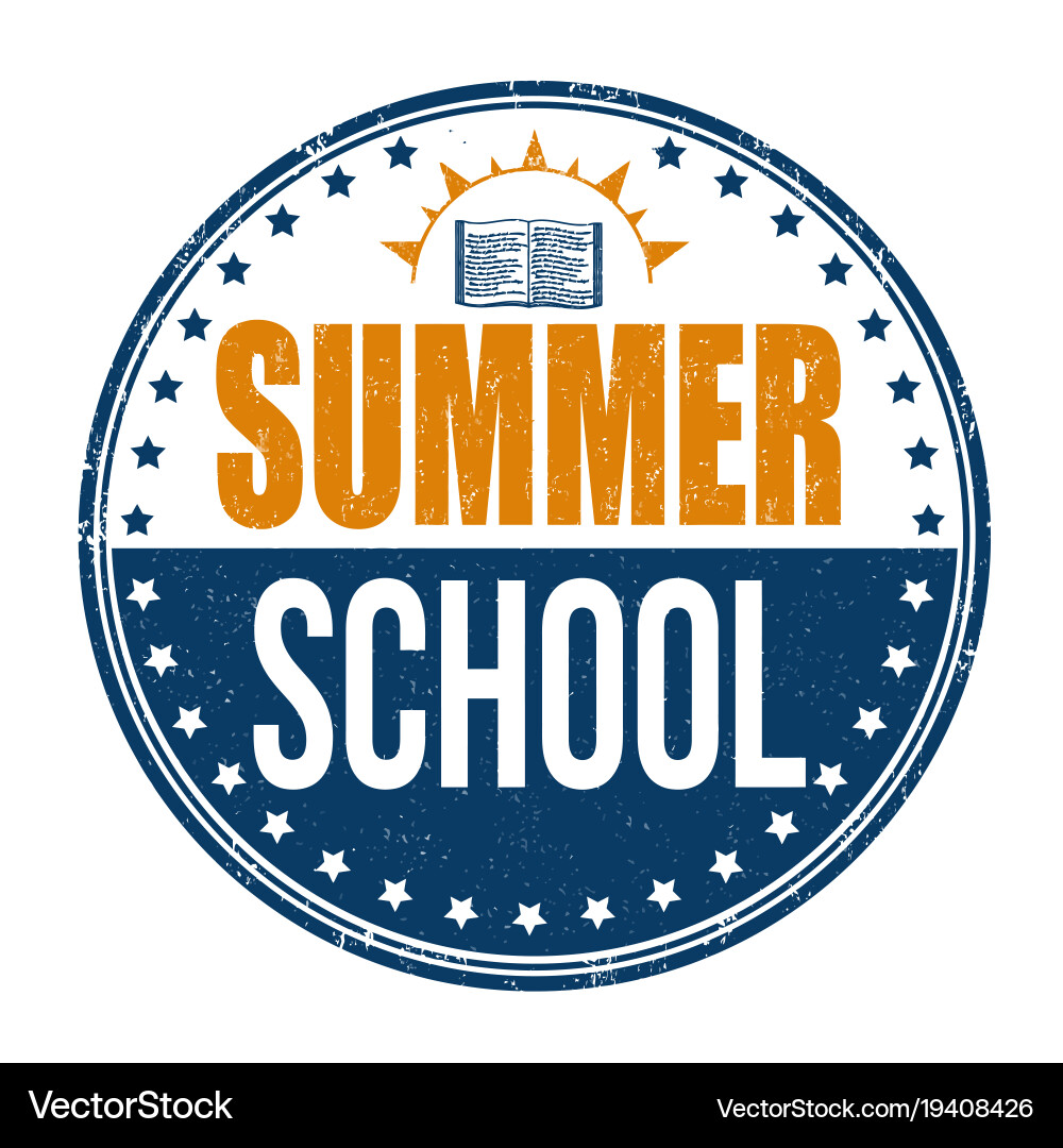 Grunge Summer School Stamp Royalty Free Vector Image