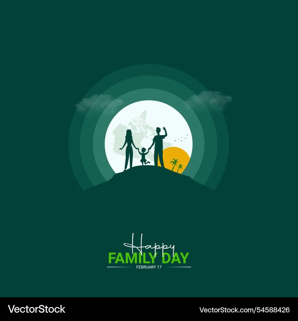 Happy family day creative design ads Royalty Free Vector