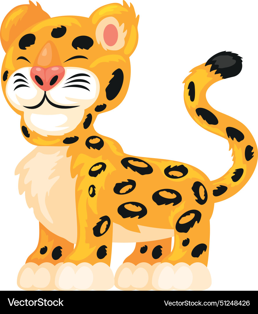 Leopard feline cartoon Royalty Free Vector Image