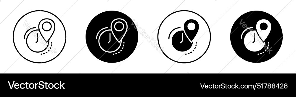 Real time location icon Royalty Free Vector Image