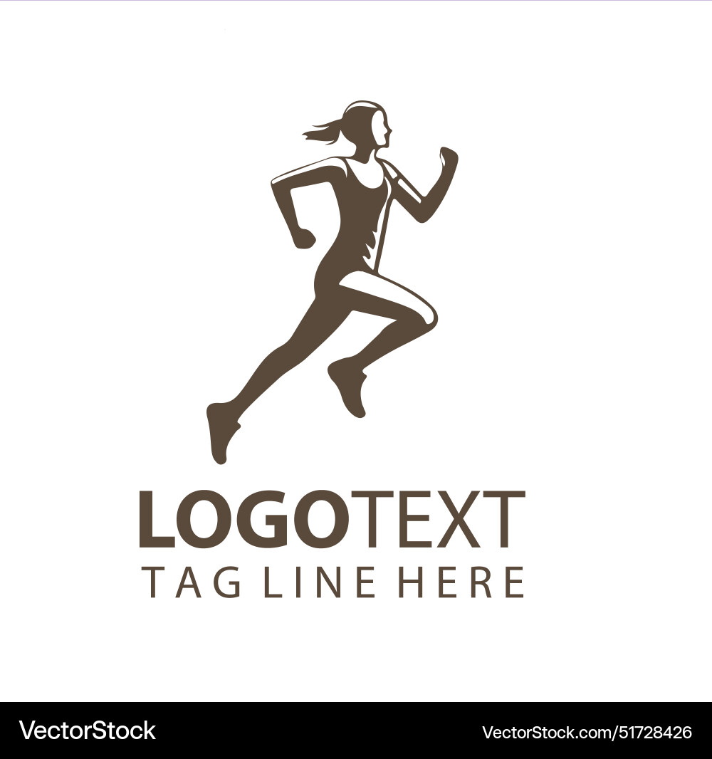 Running women logo Royalty Free Vector Image - VectorStock