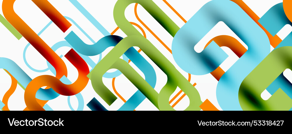 Abstract background curvy lines minimal geometric Vector Image