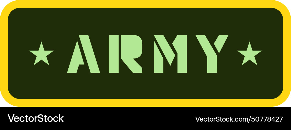 Army tag retro military force square label Vector Image