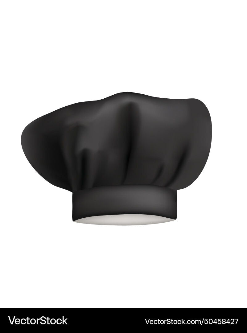Black chief hat on white background Royalty Free Vector