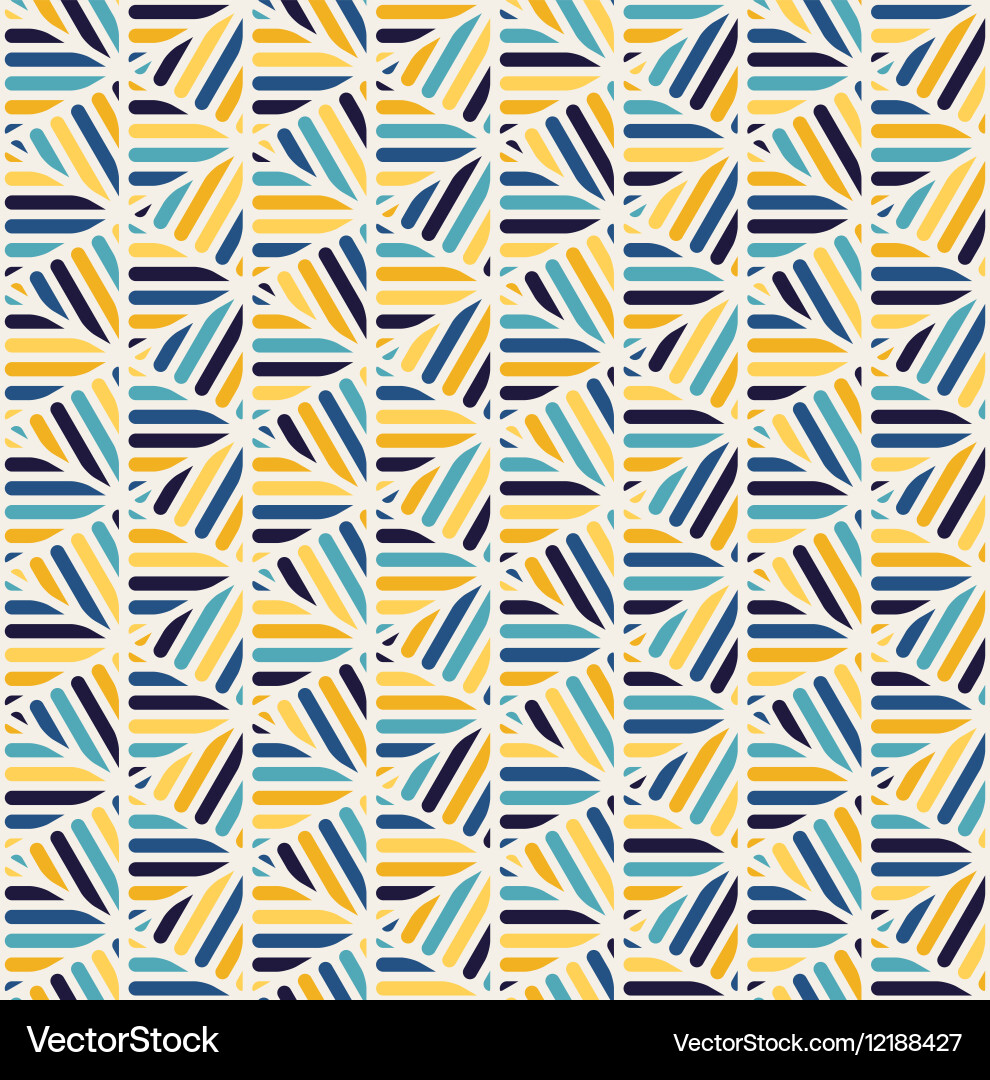 Blue Yellow Rounded Triangle Pattern Royalty Free Vector