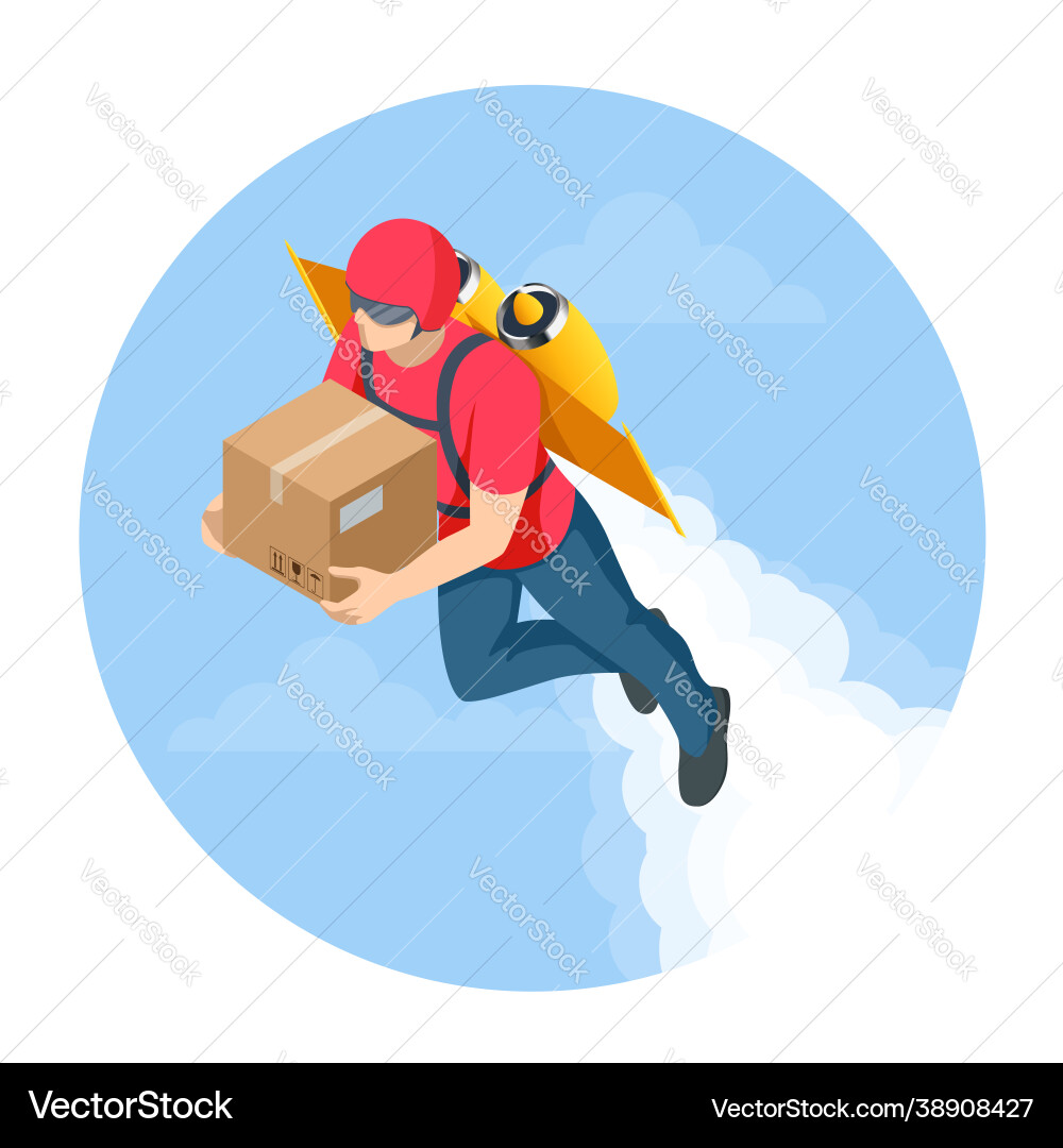Isometric logistics and delivery concept Vector Image