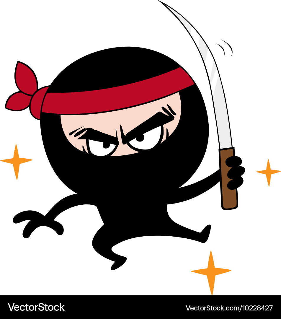 Ninja cartoon Royalty Free Vector Image - VectorStock