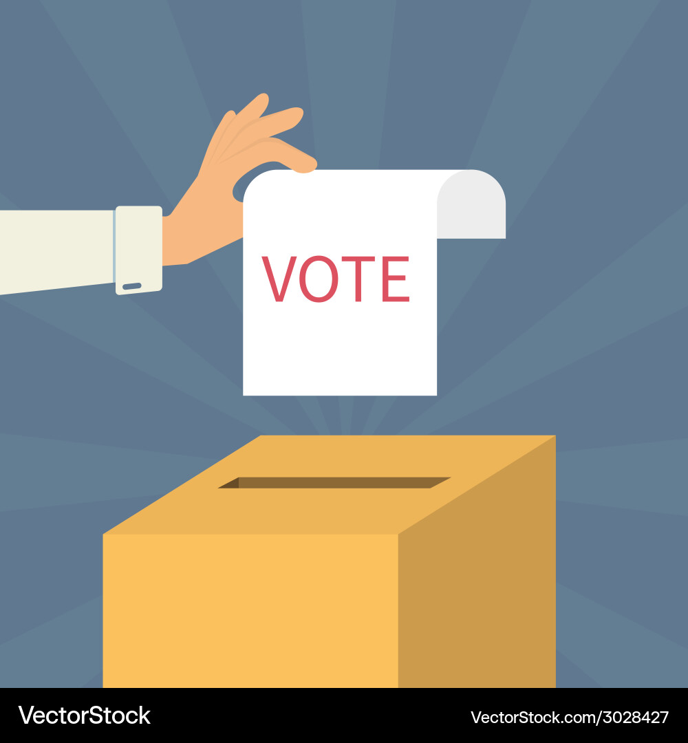 Voting Paper and Container Royalty Free Vector Image