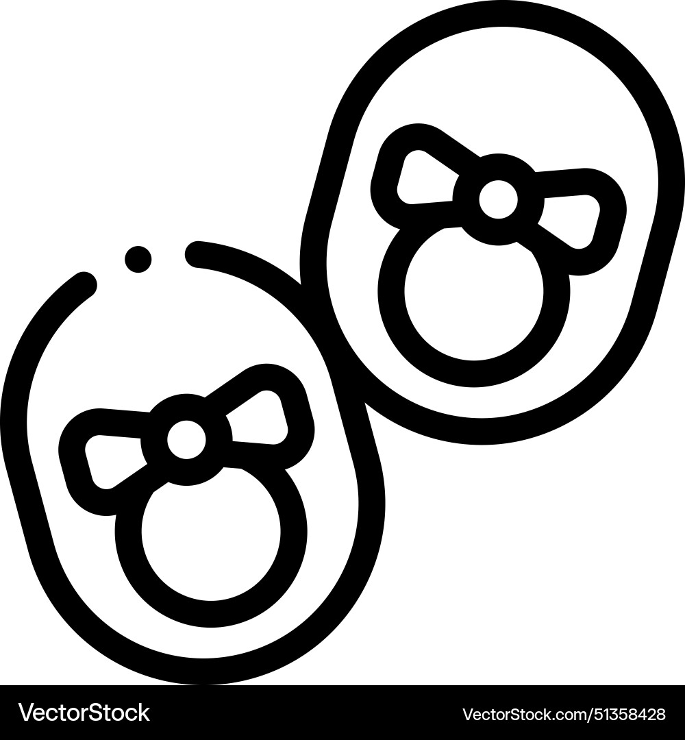 Baby shoes icon thin linear style design isolated Vector Image