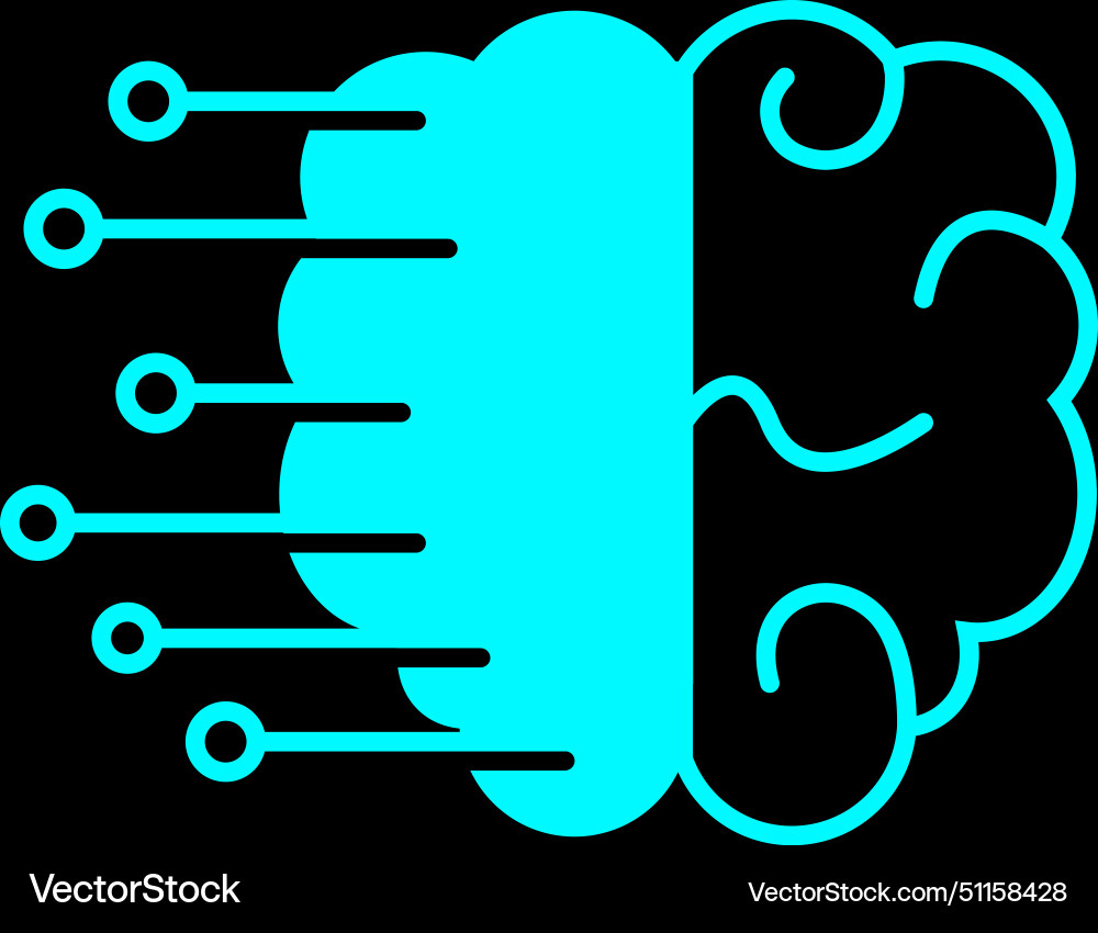 Brain tech logo design Royalty Free Vector Image