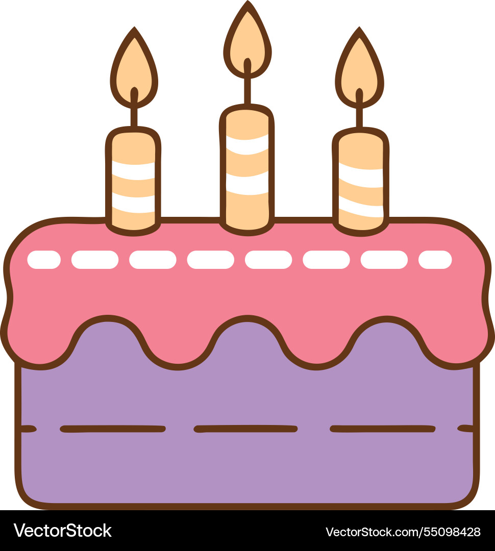 Celebration cake icon Royalty Free Vector Image