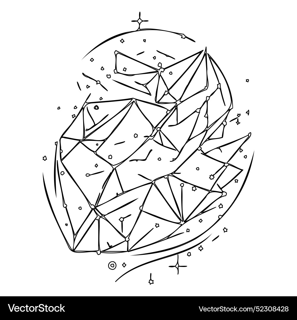 Constellations outline sketch Royalty Free Vector Image