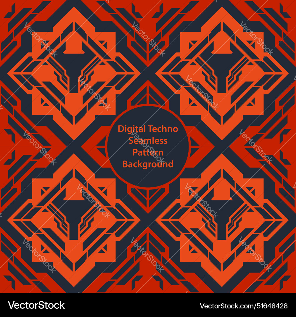 Digital techno seamless pattern background Vector Image