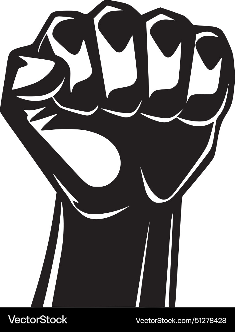 Fist - minimalist and simple silhouette Royalty Free Vector