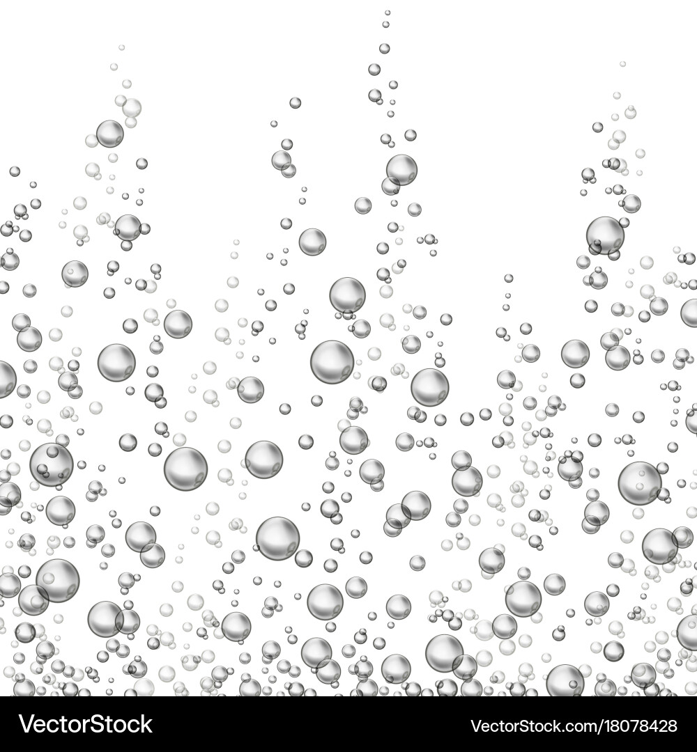 Fizzing oxygen bubbles isolated Royalty Free Vector Image