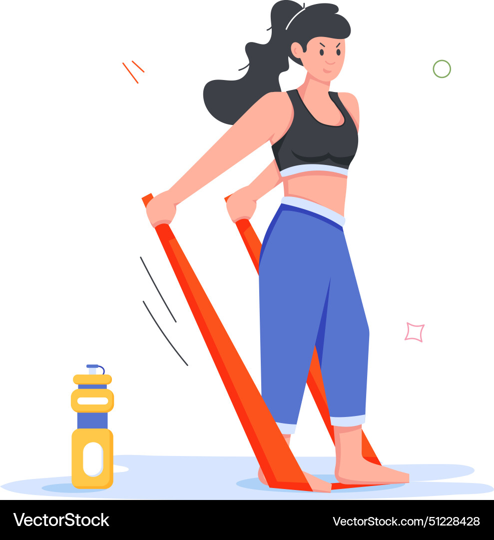 Gym and fitness flat mini Royalty Free Vector Image