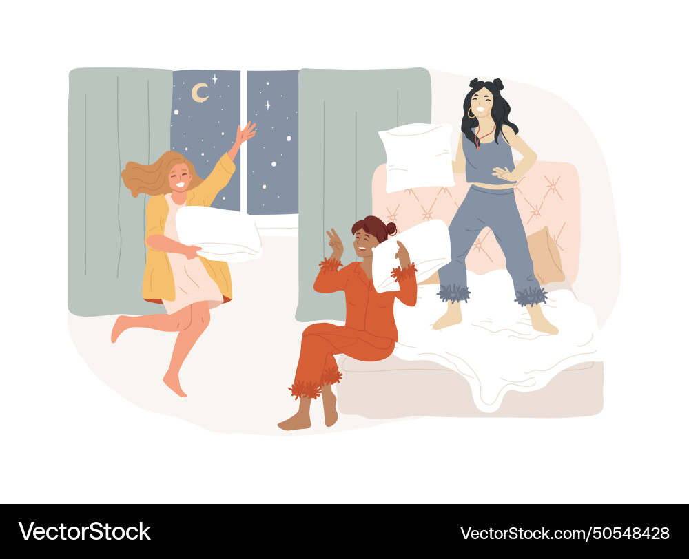 Pajama party isolated concept Royalty Free Vector Image