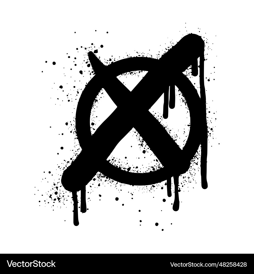 Spray Paint Checkmark Symbol Royalty Free Vector Image