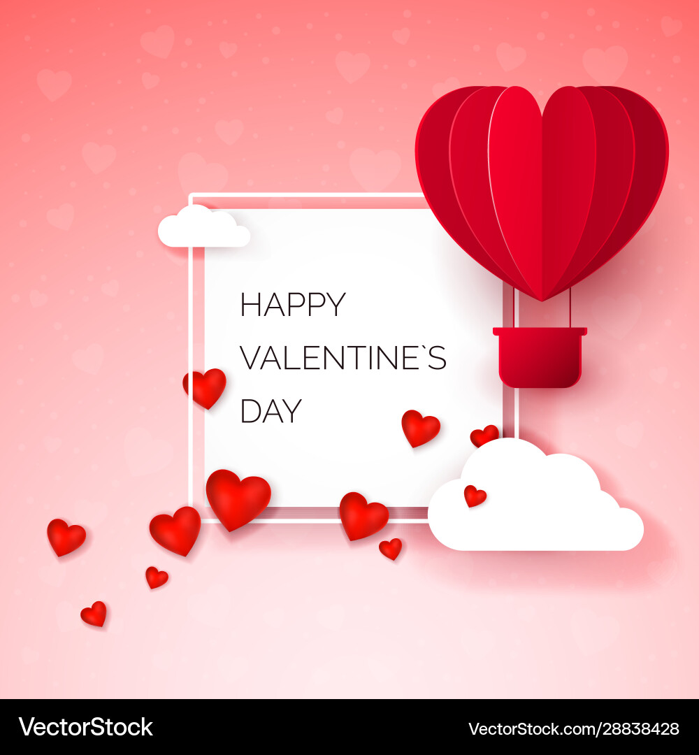 Valentine's Day Paper Hearts Royalty Free Vector Image