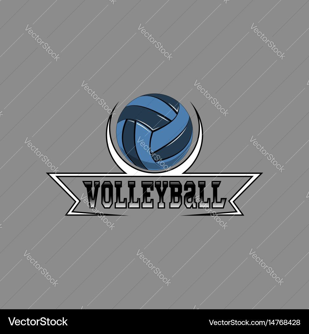 Volleyball logo for the team and cup Royalty Free Vector
