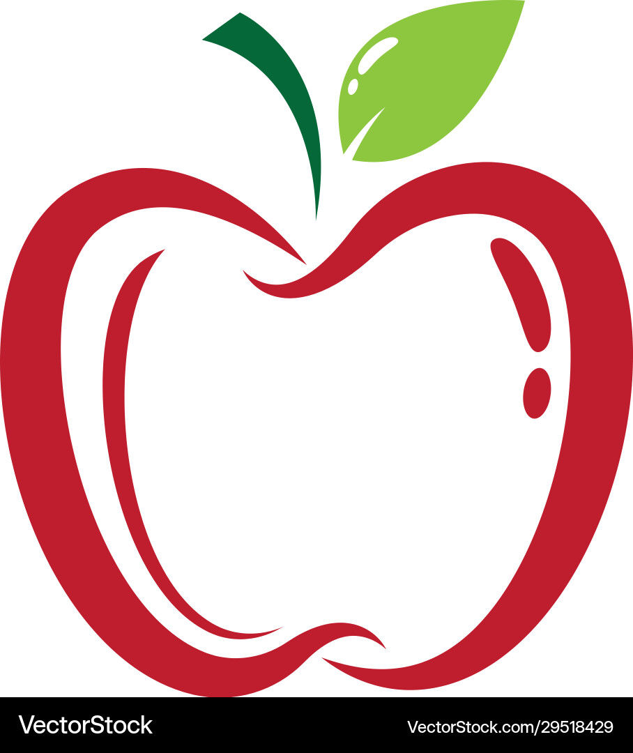 Apple logo template icon Royalty Free Vector Image
