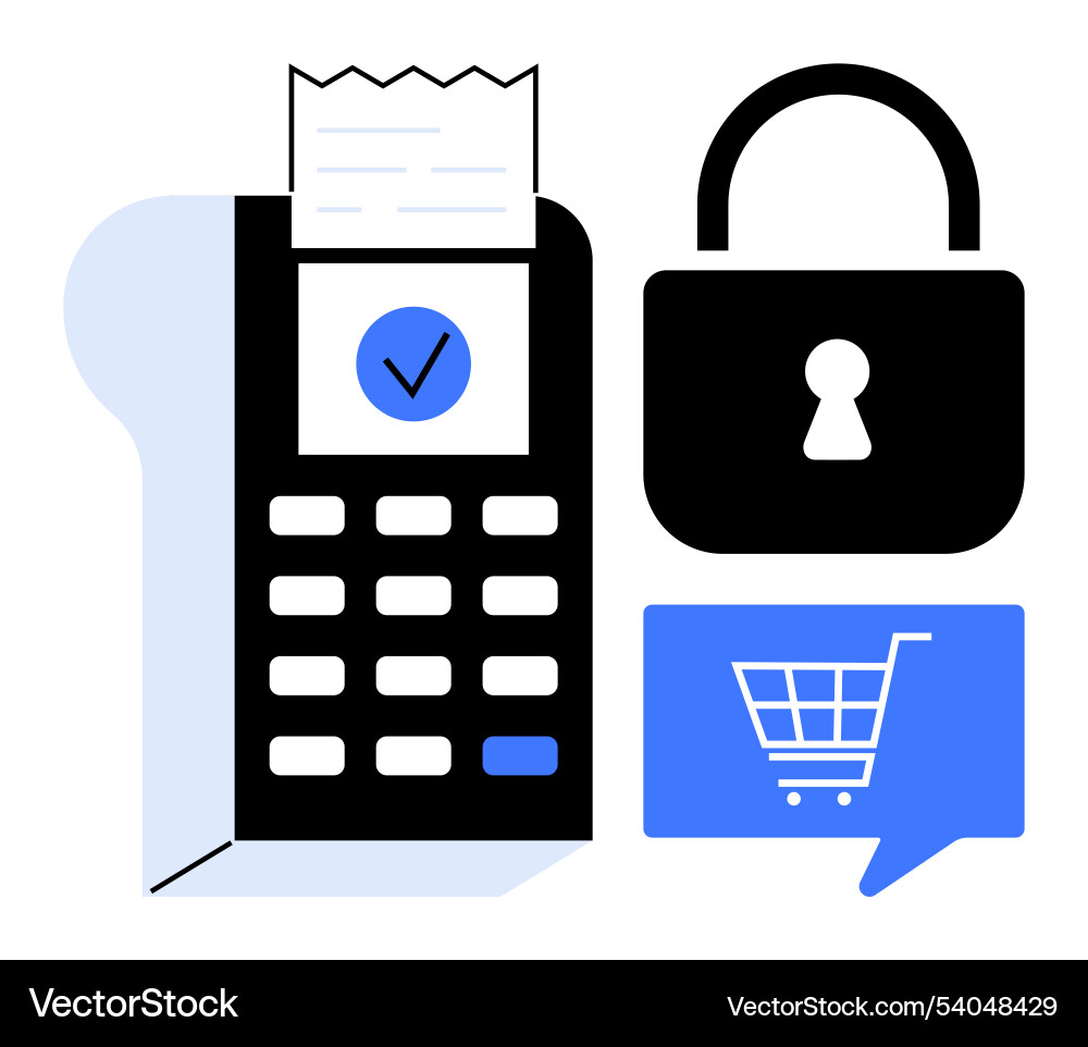 Contactless payment secure transaction Royalty Free Vector