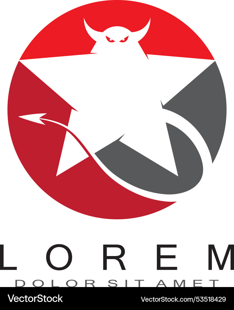 Devil logo Royalty Free Vector Image - VectorStock