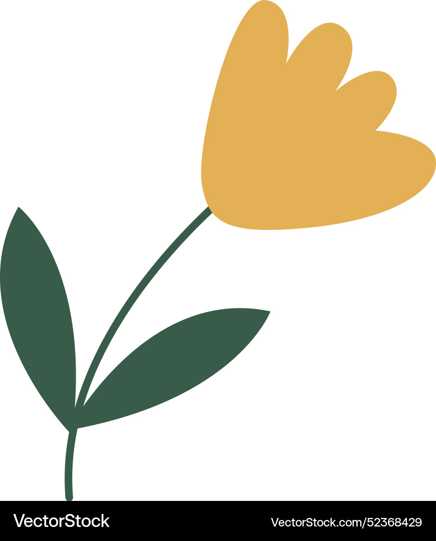 Flower icon hand drawn Royalty Free Vector Image