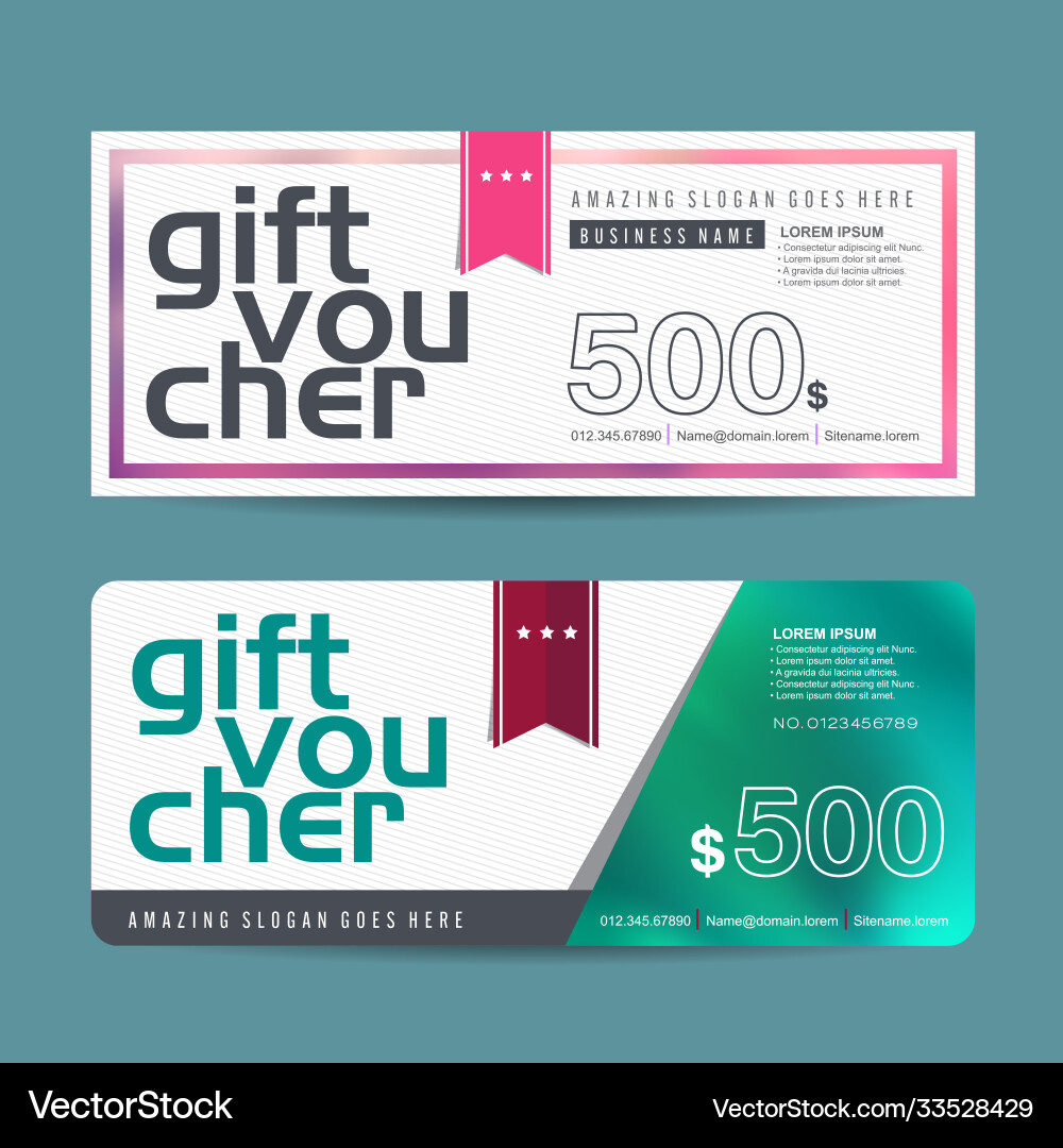 Gift voucher 221 Royalty Free Vector Image - VectorStock