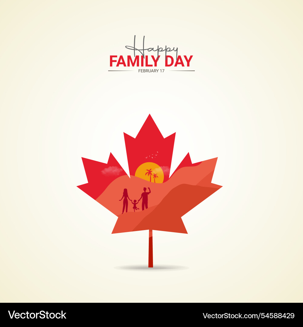 Happy family day creative design ads Royalty Free Vector