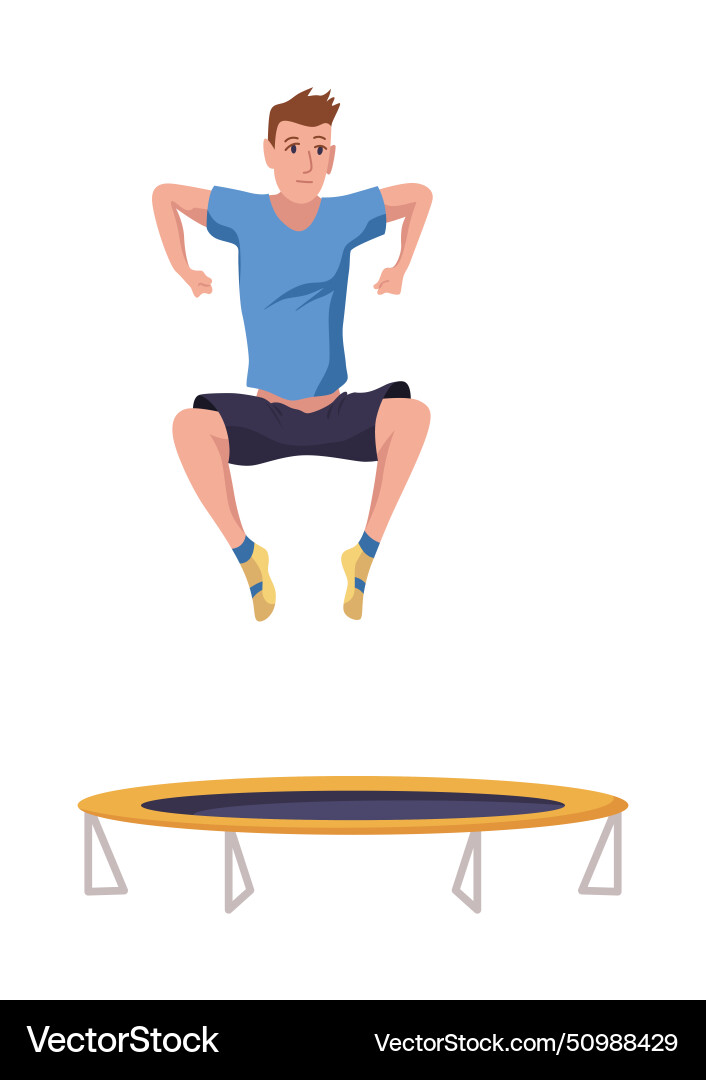 Kids jumping on trampoline icon child activities Vector Image