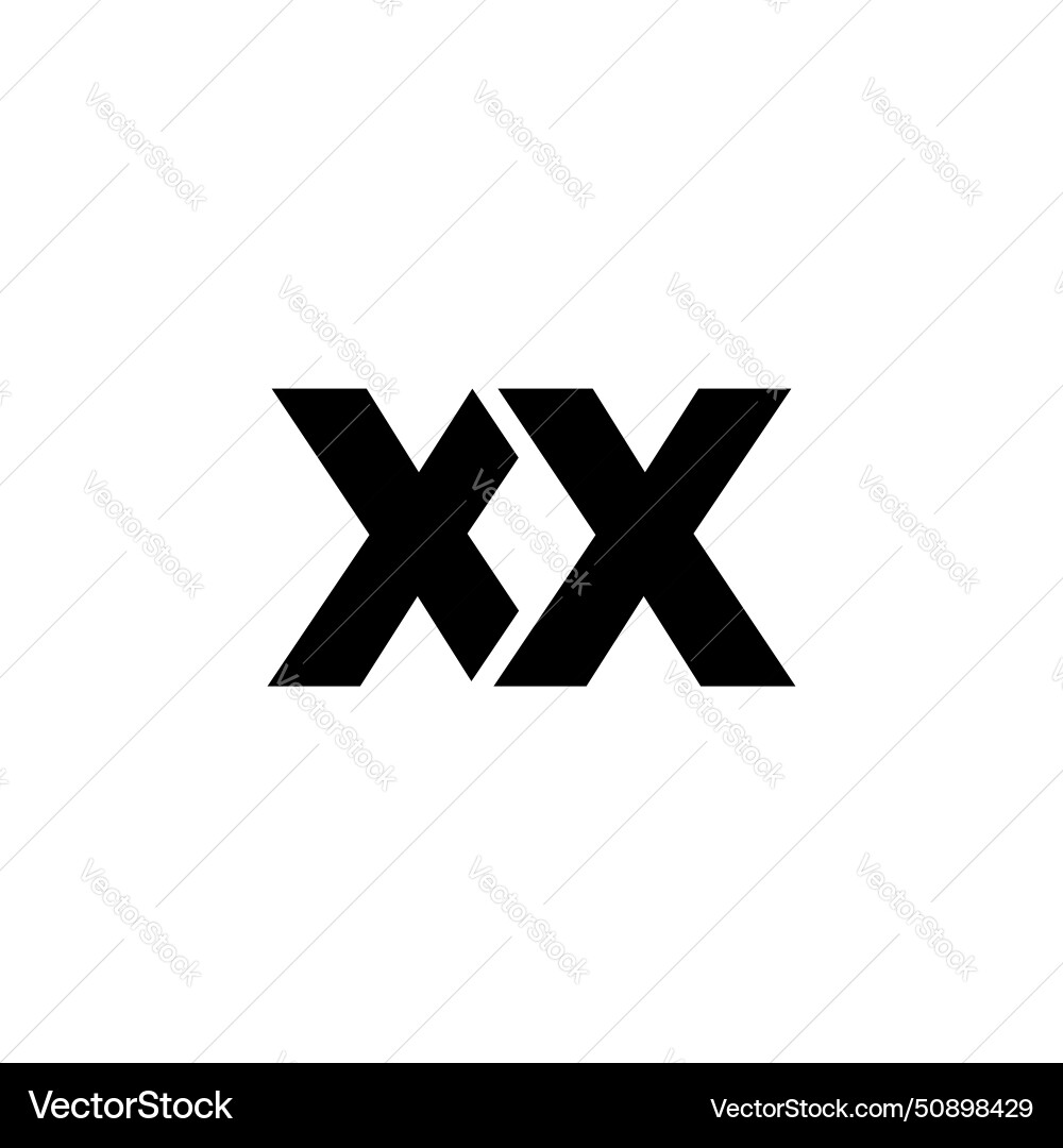 Letter x and xx logo design template minimal Vector Image